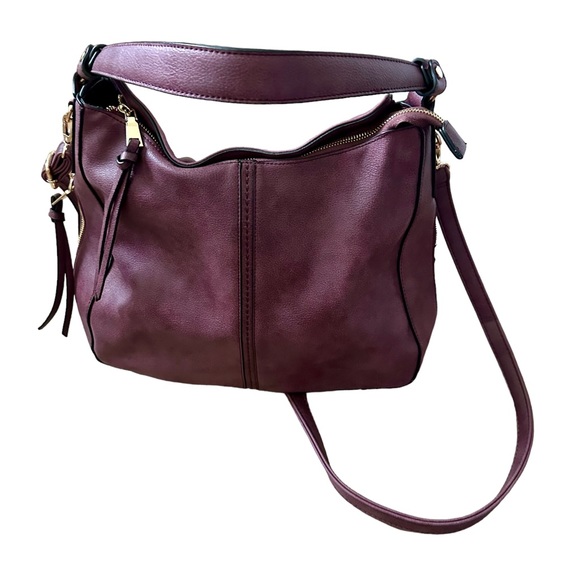 Realer | Bags | Realer Handbags Medium Purses For Women Wine Colored ...